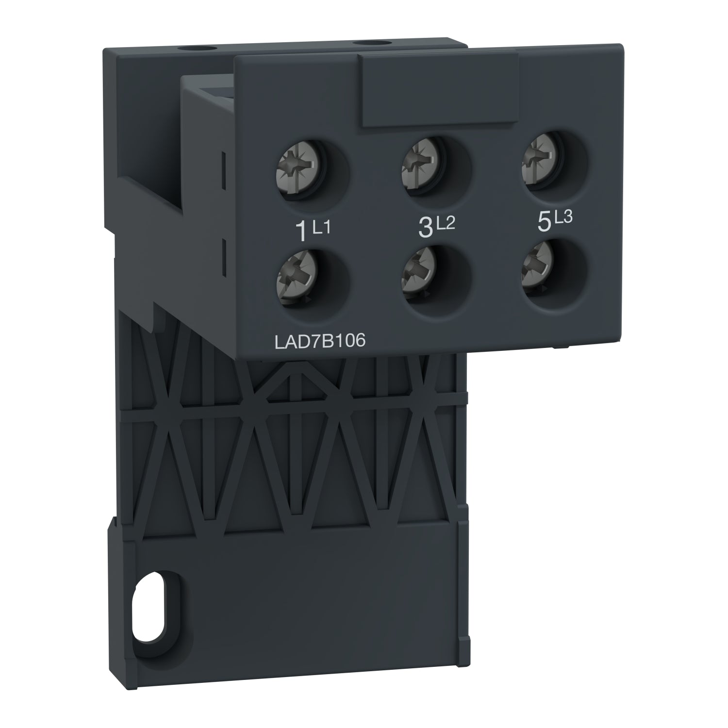 Bornero para Fijación raíl 35 mm o con Tornillos para LRD 01-35 y LR3